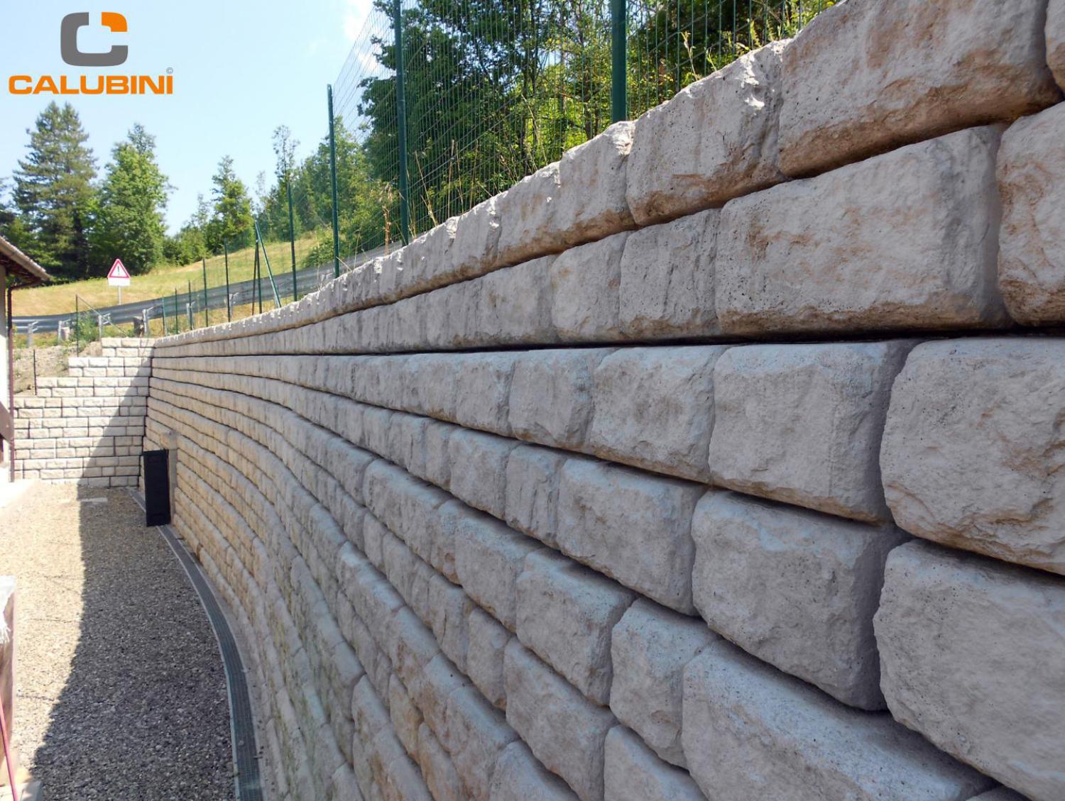 Muro di contenimento in alta Val Nure - Calubini